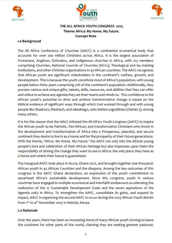 AAYC 2025 Resources | AACC- All Africa Youth Congress